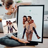 Personalisierbares Poster mit 2 Personen als Illustration