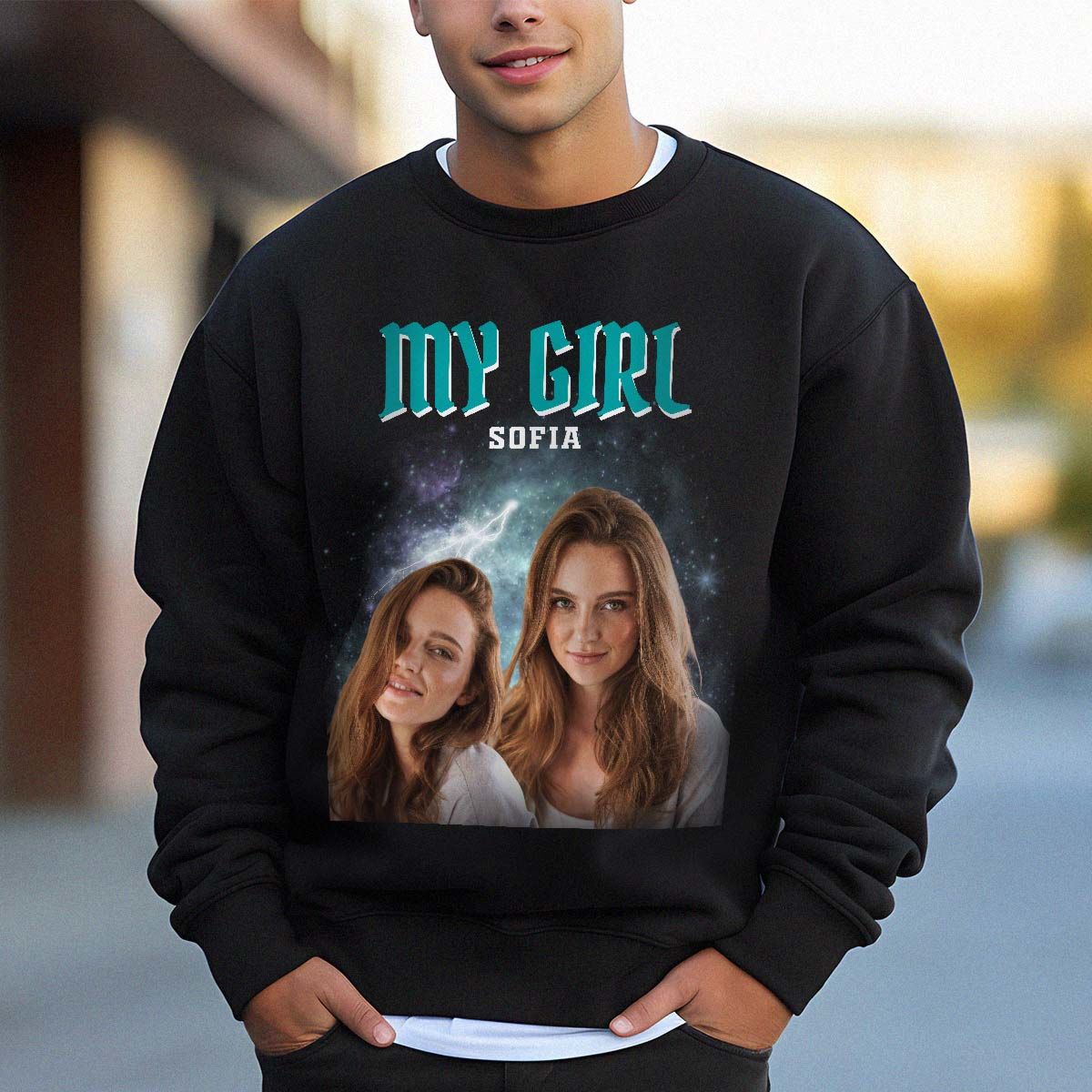 Personalisierbarer Vintage Bootleg Pullover