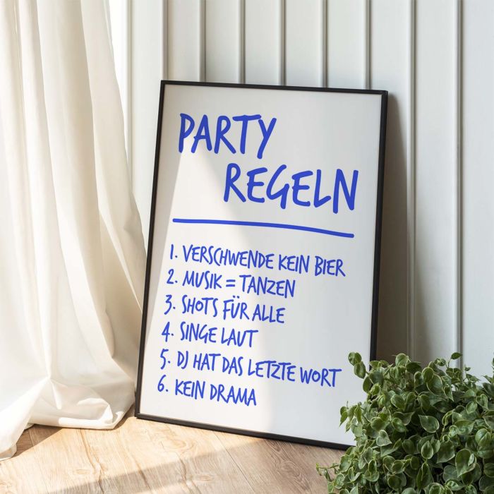 Personalisierbares Poster mit Regeln