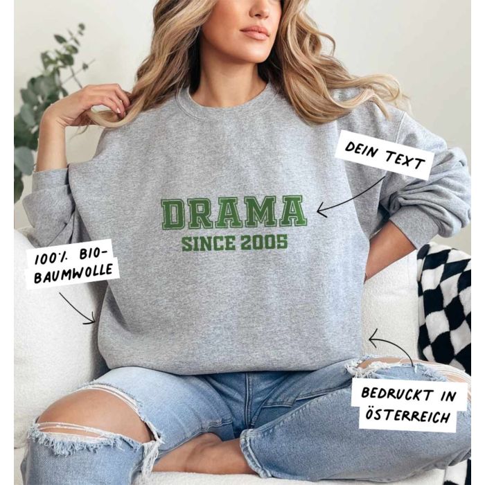 Personalisierbarer Pullover College-Style