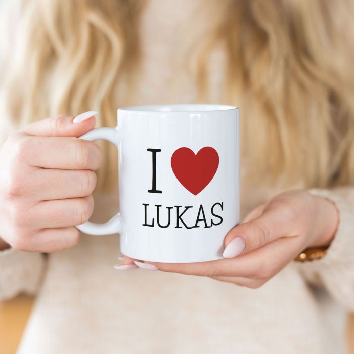 Personalisierbare I Love … Tasse