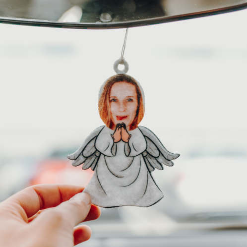 Personalisierbares Geschenkpapier mit Gesicht und Partyhut